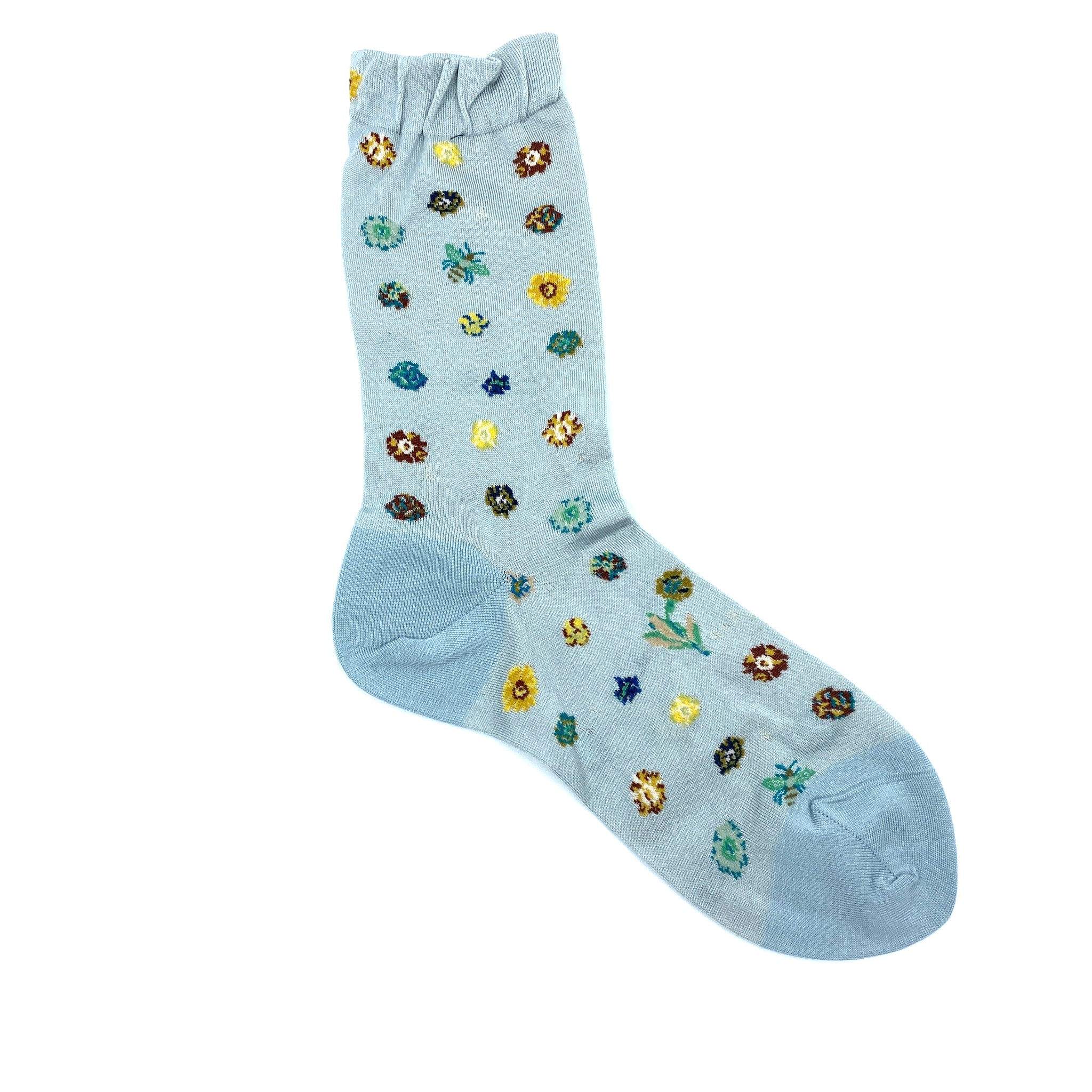 Antipast Polka Flower Strømper Light Blue